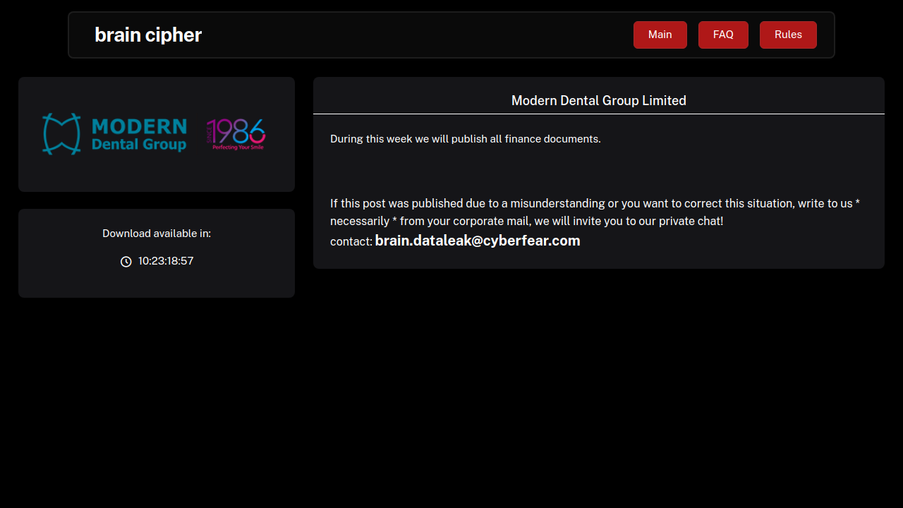 brain cipher details